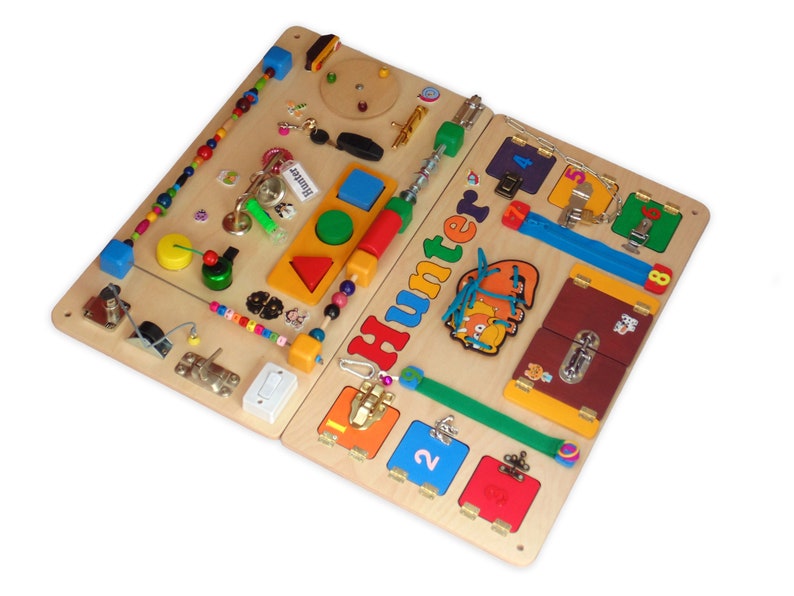 Toddler Busy Board Baby Activity board Montessori Sensory | Etsy