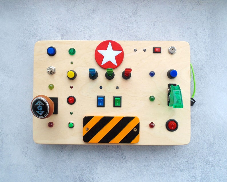 LED Light Busy Board for Toddler Electronic Busy Board LED Light Toy ...
