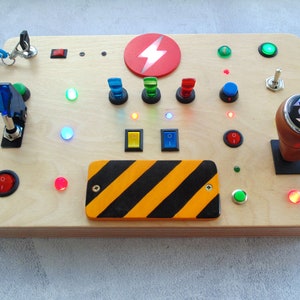 Mission Control Panel for Toddler Busy Board LED Light Toy Switch Box ...