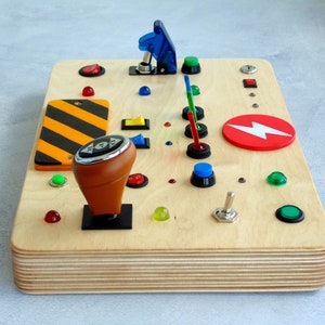 Mission Control Panel for Toddler Busy Board LED Light Toy Switch Box ...