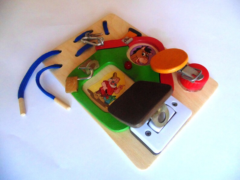 Mini Busy Board Travel Busy Board Sensory Board Activity Board - Etsy