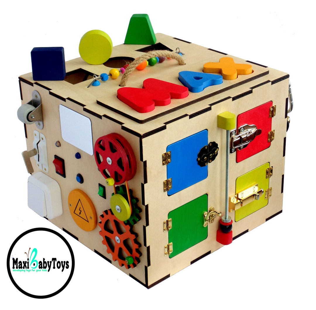 Personalized Baby Busy Board Toddler Activity Board Montessori Toy Busy ...