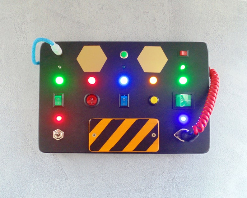 Personalized LED Light Toy for Toddler Busy Board Switch Box - Etsy