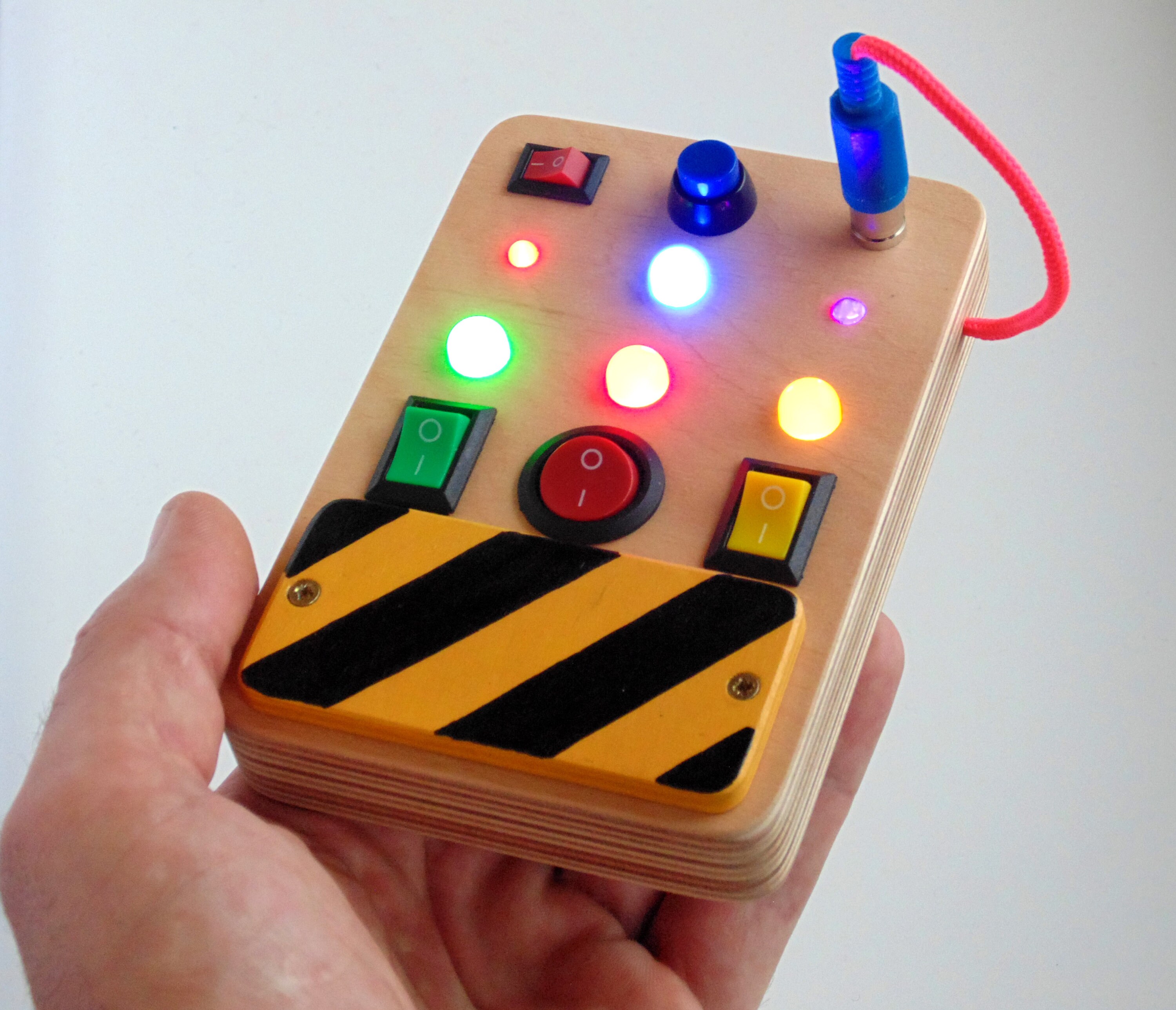 LED light Busy board for baby Personalized activity board | Etsy