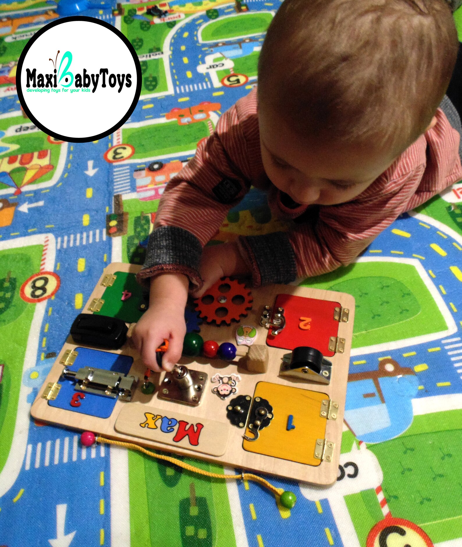 Travel Busy Board Montessori Personalized Baby Gift Baby - Etsy