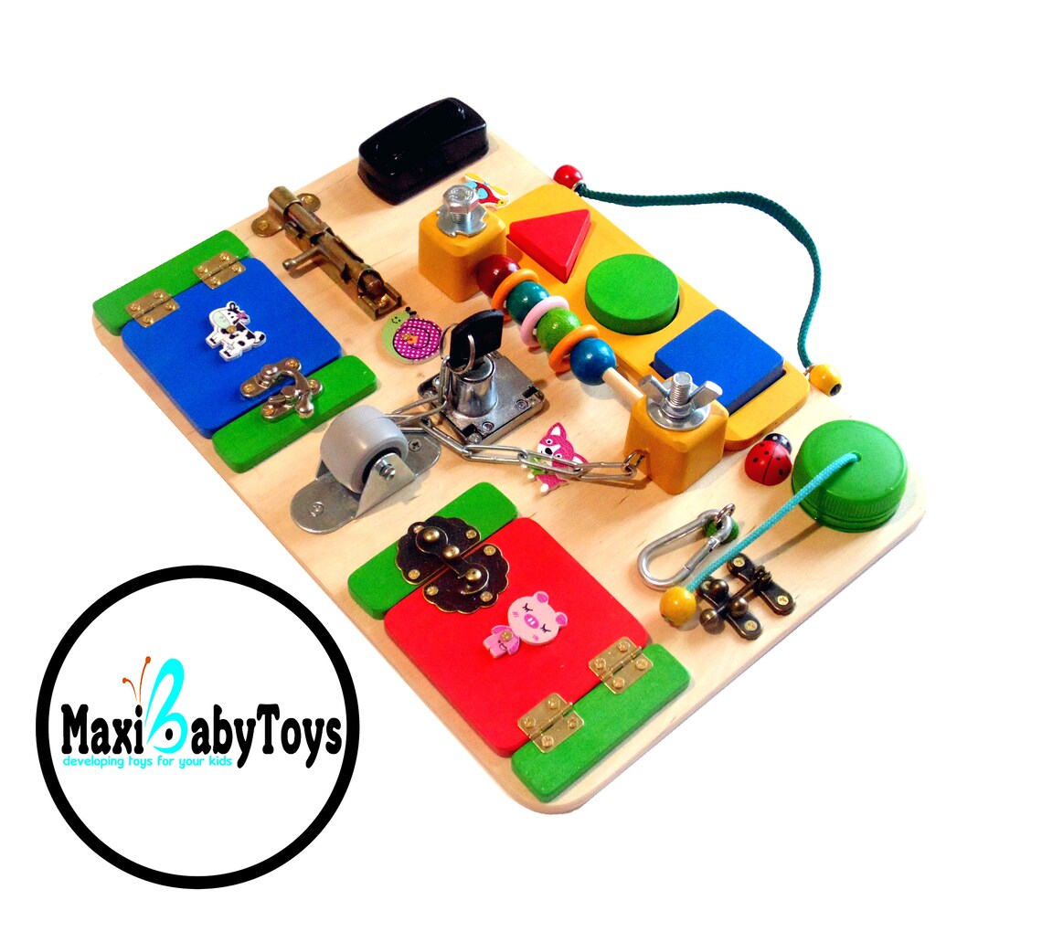 Travel Busy Board Mini Sensory Board Montessori Baby Sensory - Etsy