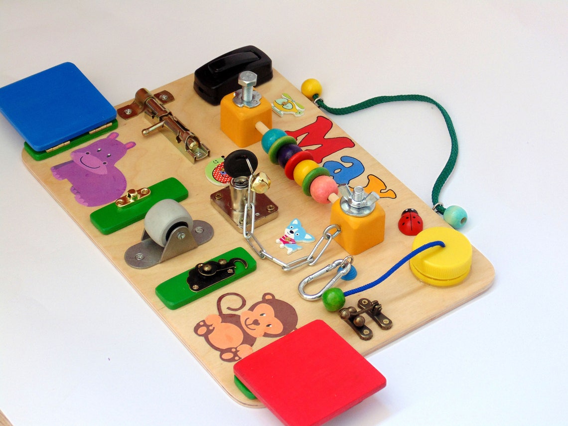 Travel Busy Board Montessori Personalized Baby Gift Baby | Etsy