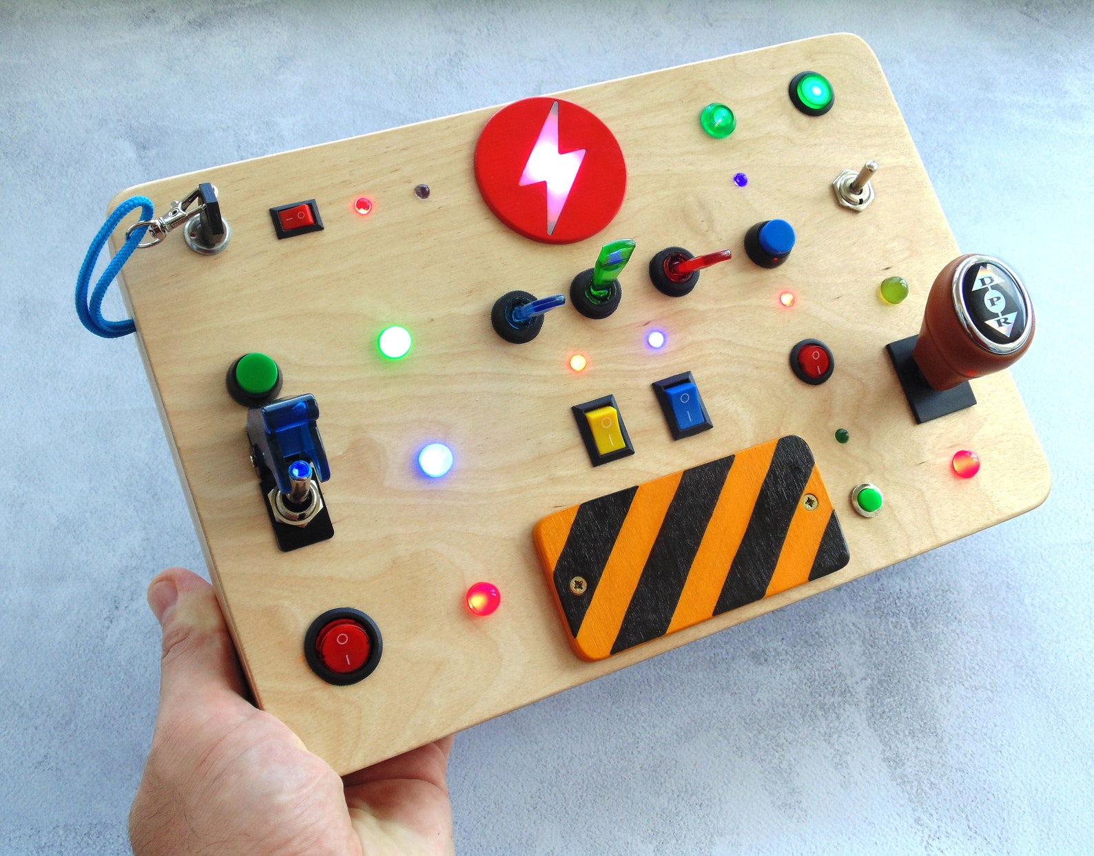 Mission Control Panel for Toddler Busy Board LED Light Toy Switch Box ...