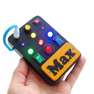 Personalized LED Light Busy Board Toddler Switch Board Switch Toy ...