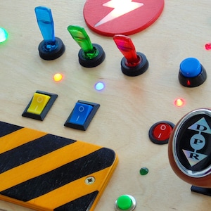 Mission Control Panel for Toddler Busy Board LED Light Toy Switch Box ...