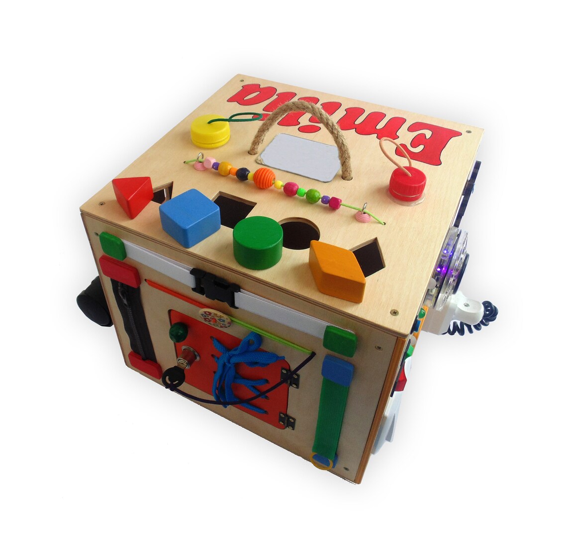 Customized Toddler Busy Box Baby Busy Board Wooden Toy - Etsy