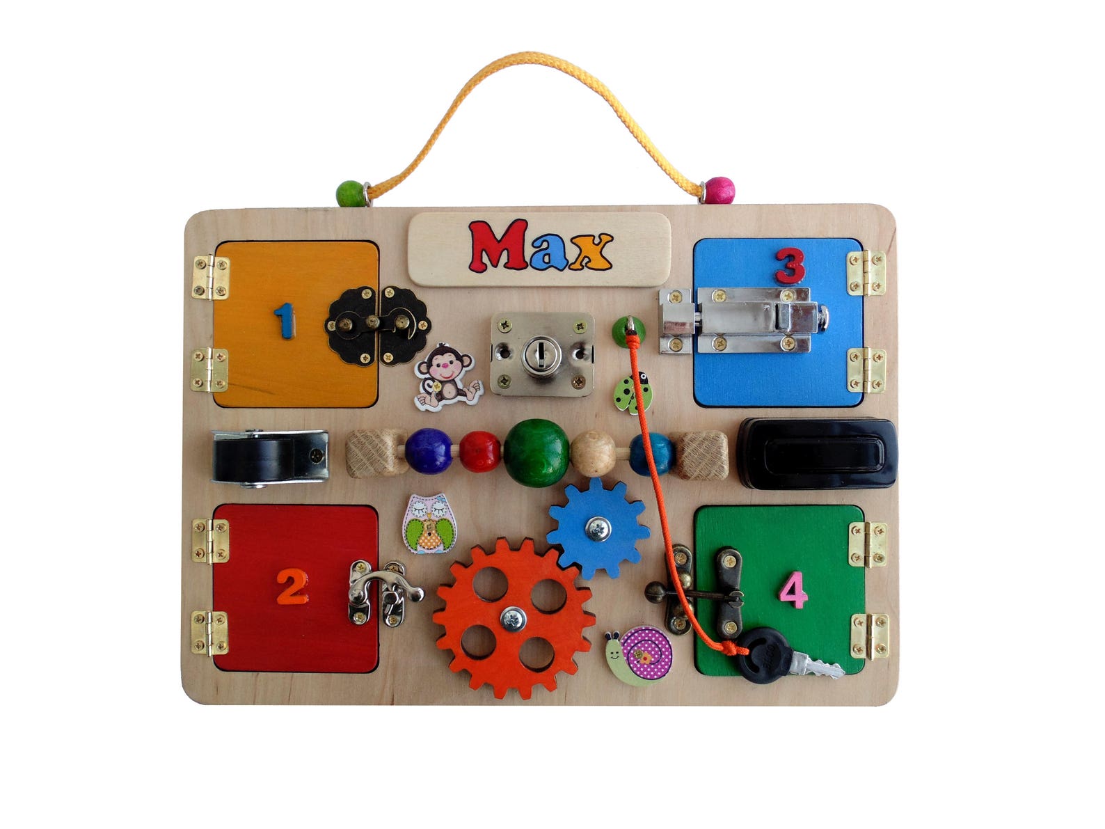 Travel Busy Board Montessori Personalized baby gift Baby | Etsy