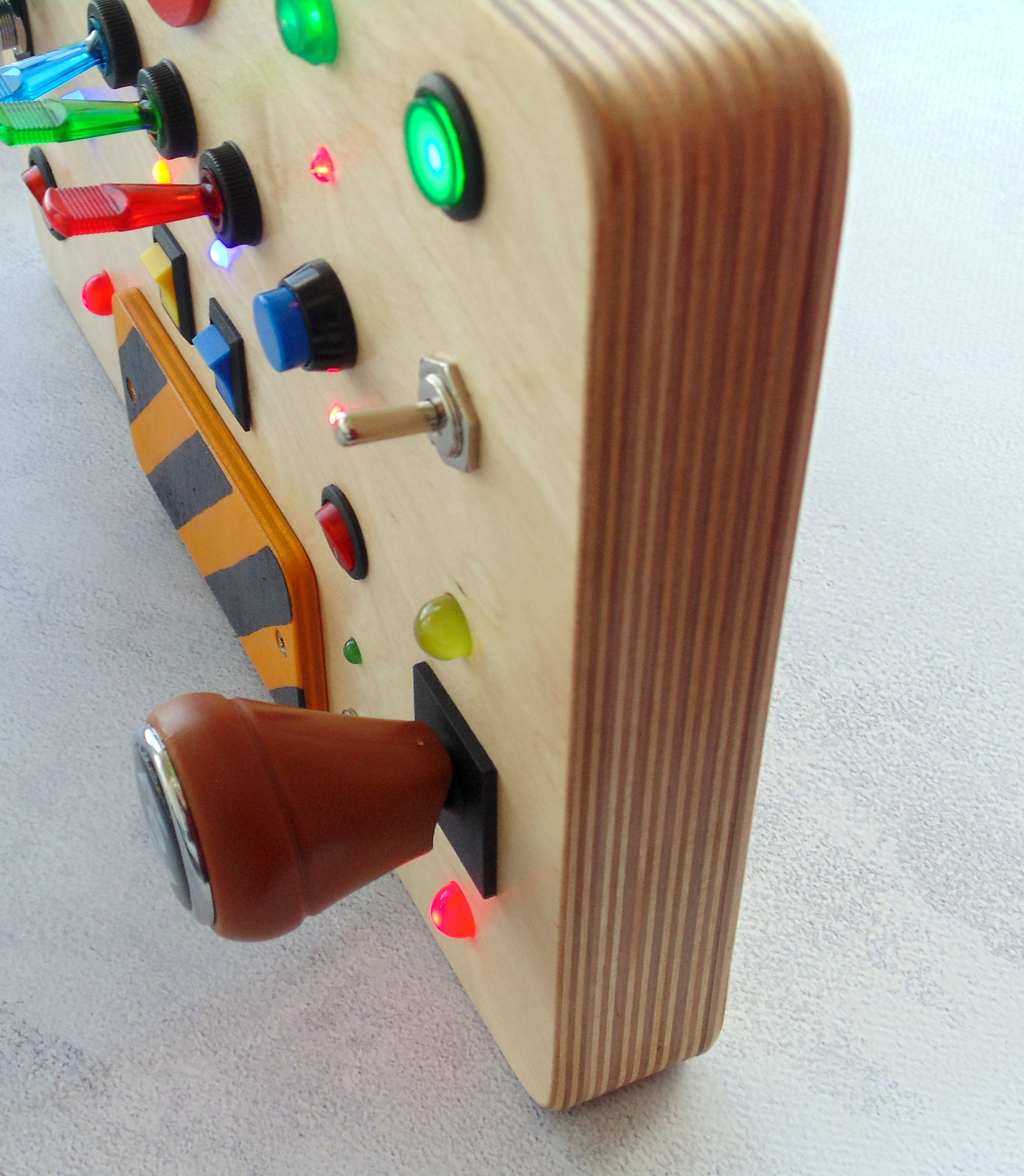 Mission control panel for toddler Busy board LED light toy | Etsy