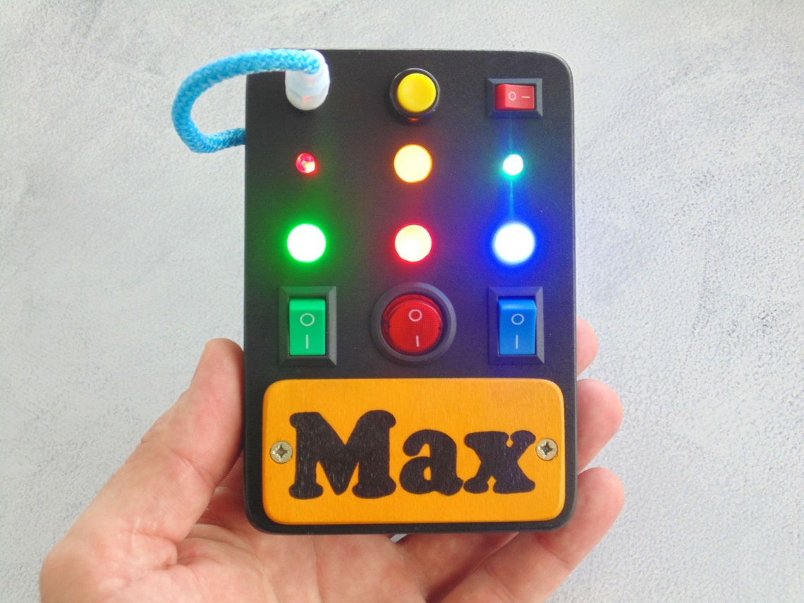 Personalized LED Light Busy Board Toddler Switch Board Switch - Etsy