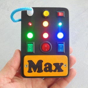 Personalized LED Light Busy Board Toddler Switch Board Switch Toy ...