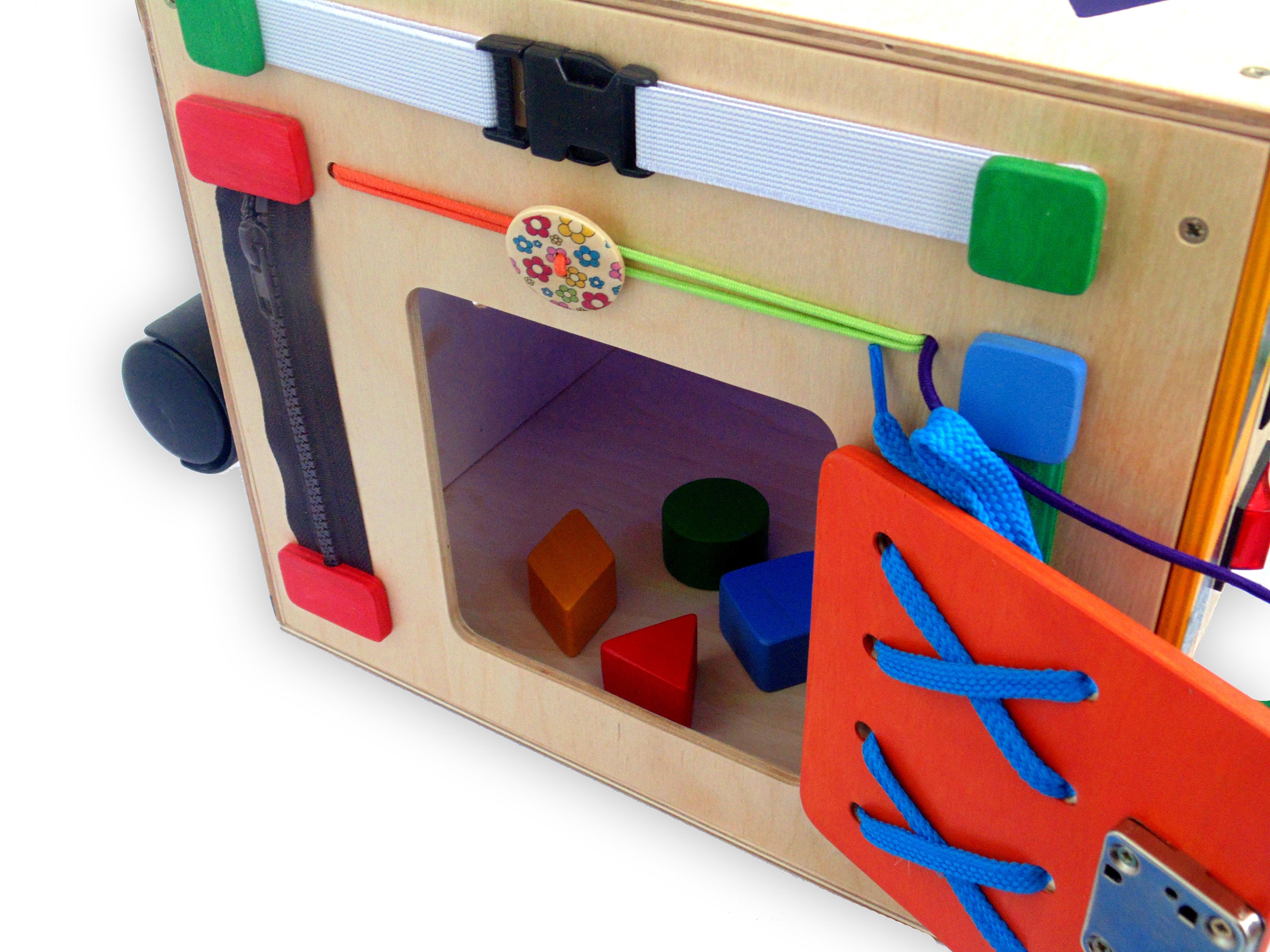 Customized Toddler Busy Box Baby Busy Board Wooden Toy - Etsy