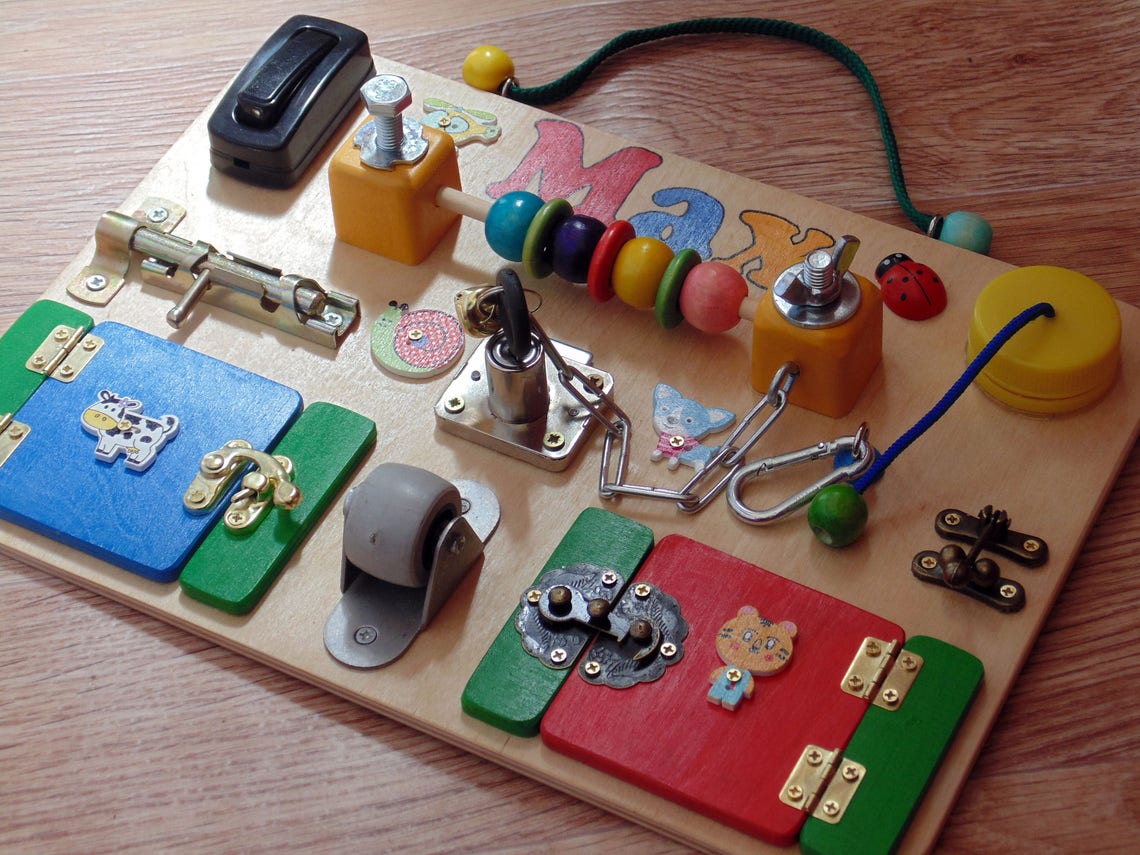 Travel Busy Board Montessori Personalized Baby Gift Baby | Etsy