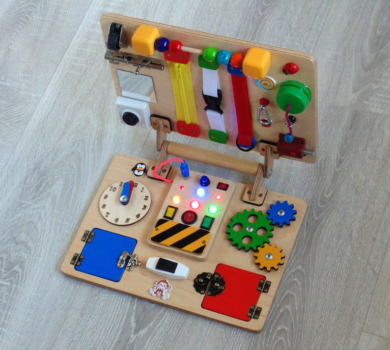 Personalized Busy Board for Baby Girl Toddler Switch Board LED Light ...