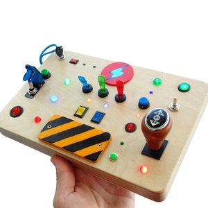 Mission Control Panel for Toddler Busy Board LED Light Toy Switch Box ...