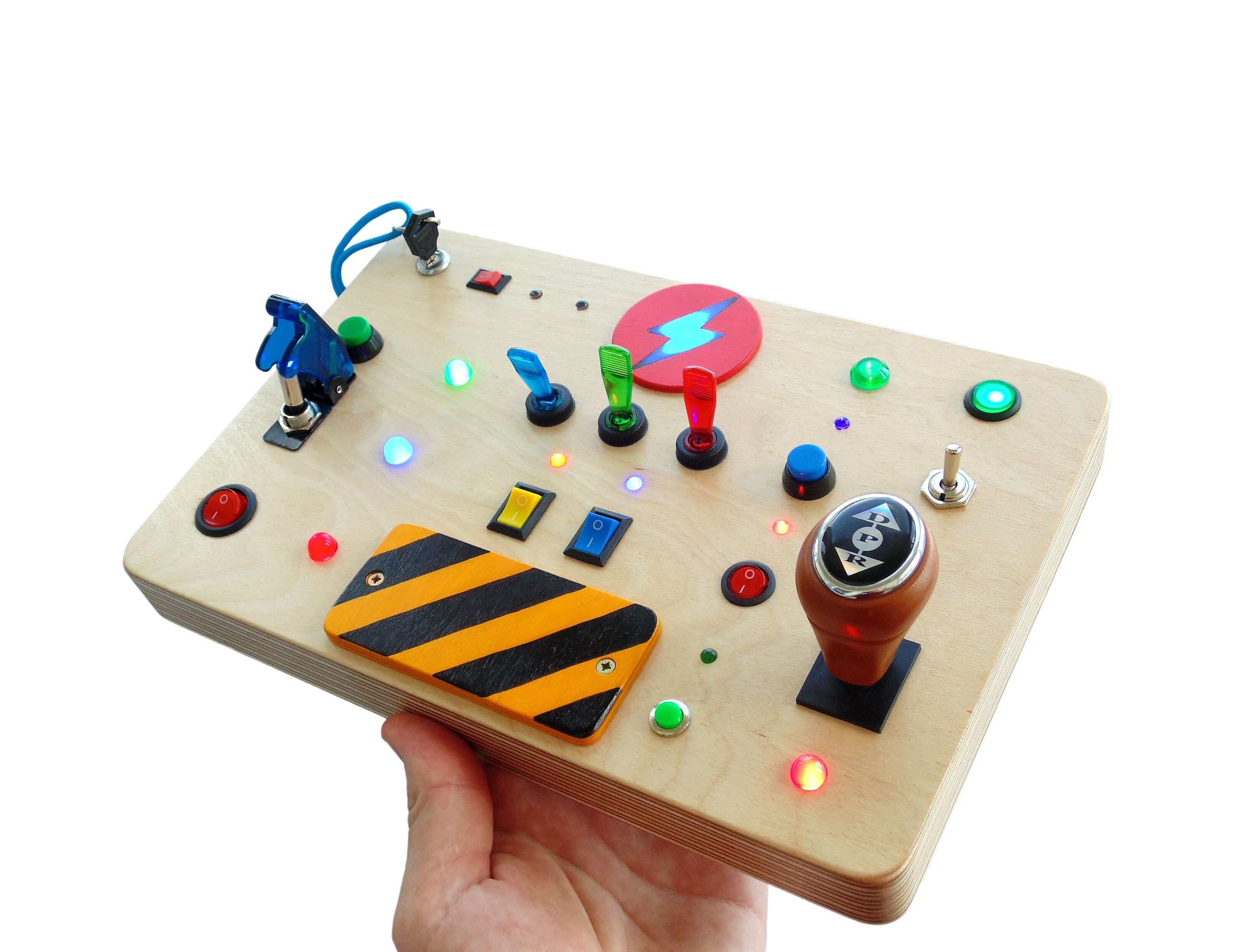 Mission Control Panel for Toddler Busy Board LED Light Toy Switch Box ...