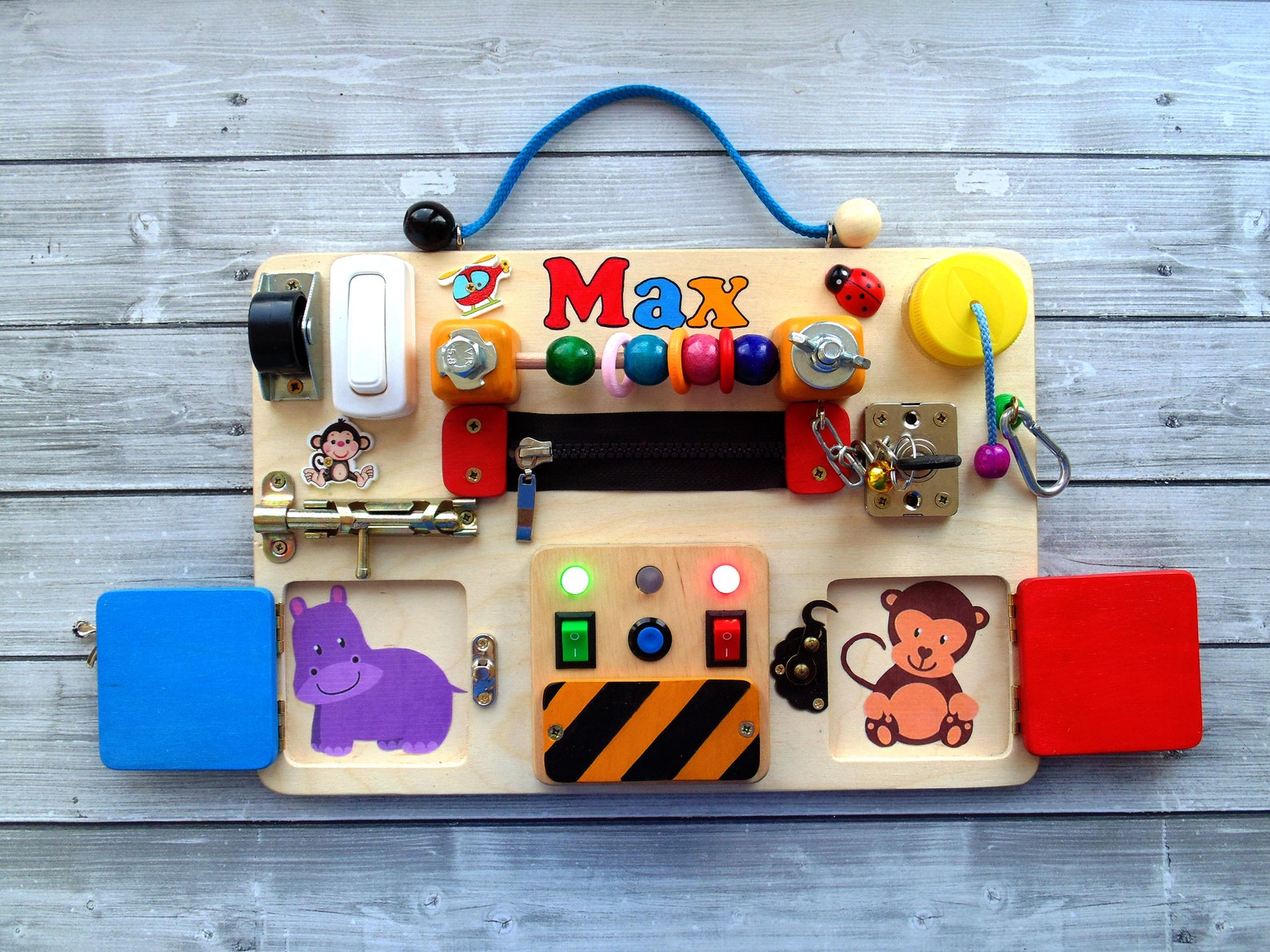 Personalized Busy Board Toddler Montessori Toys Toddler | Etsy