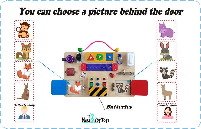 Travel Busy Board for a Toddler With Shape Sorter - Travel Toddler Toy ...