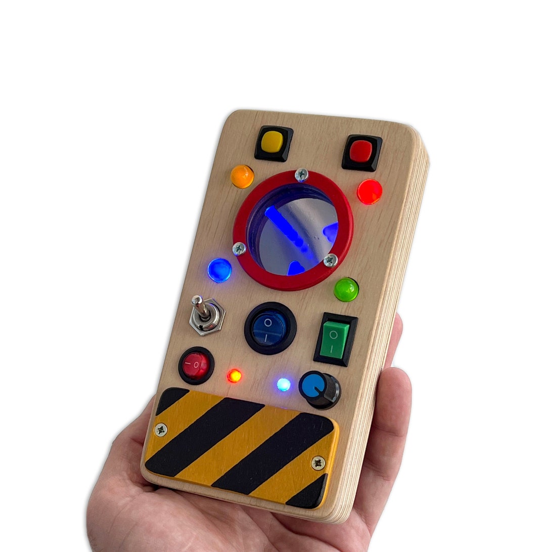 LED Light Busy Board for Toddler, Personalized Switch Toy, Spaceship ...