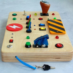 Mission Control Panel for Toddler Busy Board LED Light Toy Switch Box ...