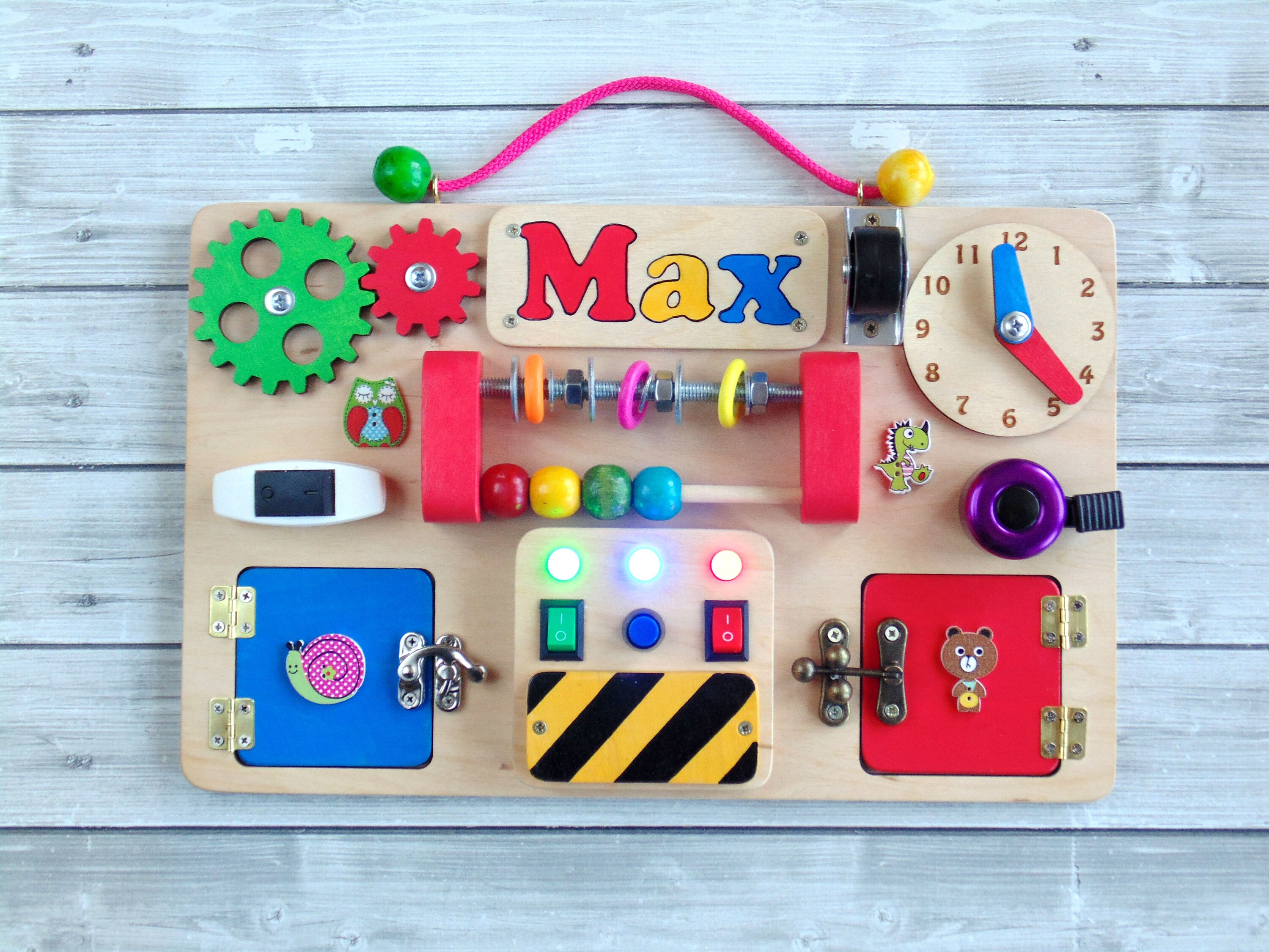 Toys & Games Toys Baby & Toddler Toys Cute Personalized Busy board for ...