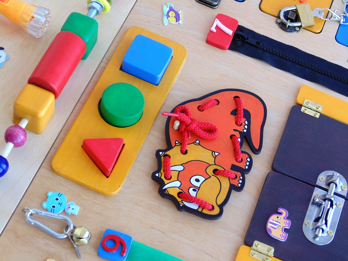 Busy Board Baby Montessori Board Toddler Sensory Board Busy - Etsy