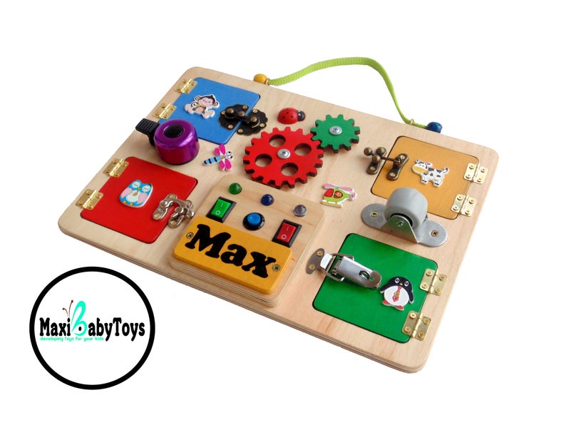 Travel Busy Board Toddler Activity Board Baby Sensory Board | Etsy