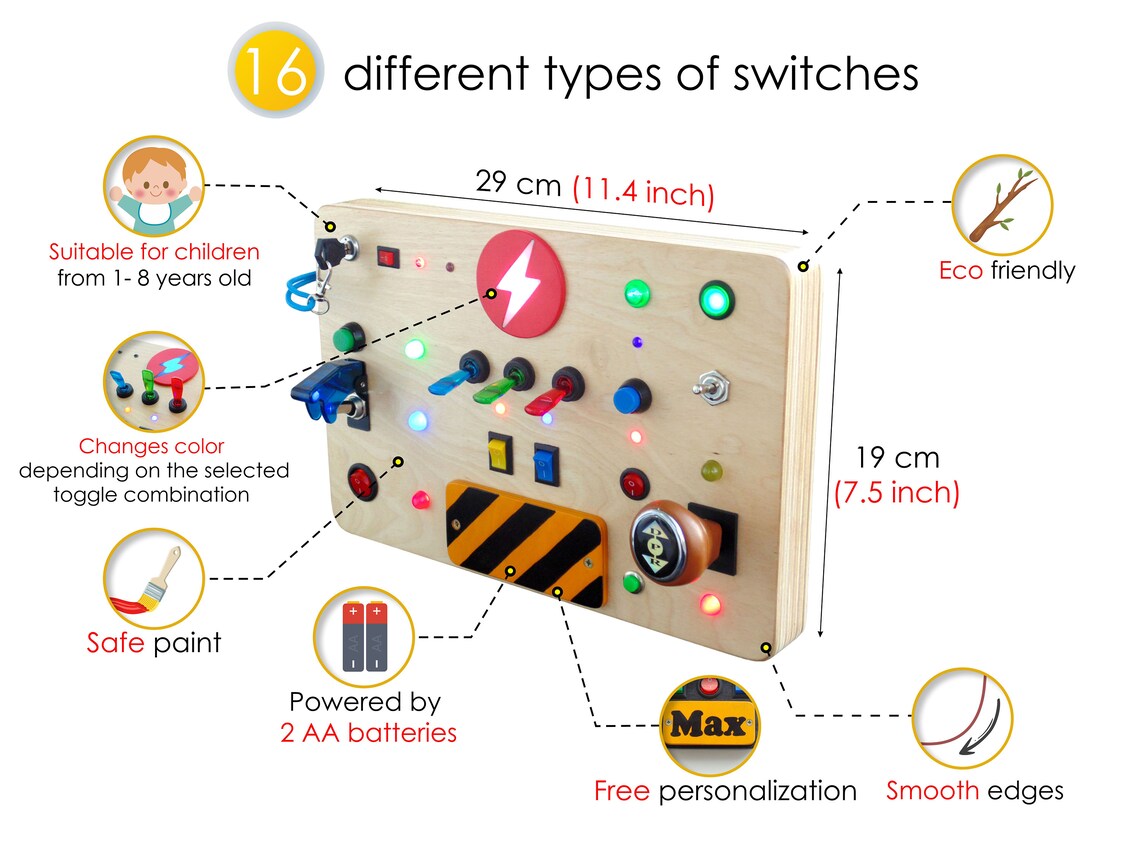 Mission Control Panel for Toddler Busy Board LED Light Toy - Etsy