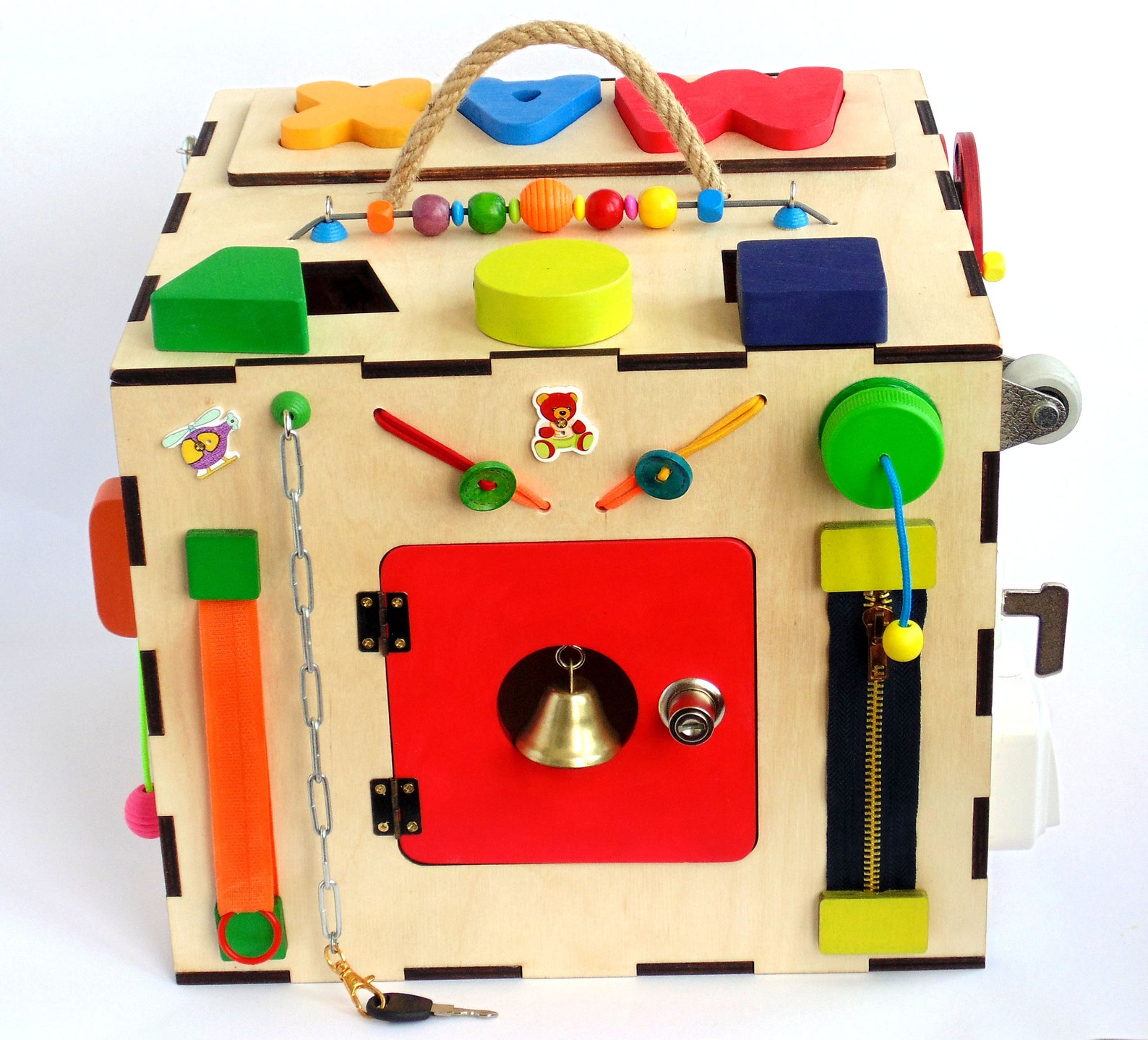Personalized Baby Busy Board Toddler Activity Board Montessori Toy Busy ...