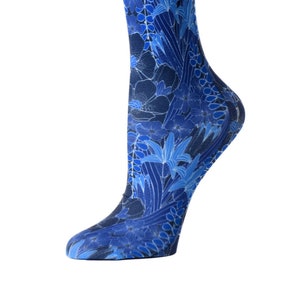 Cutieful Therapeutic Compression Socks - Blue Flowers - Etsy