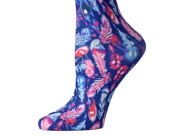 Cutieful Therapeutic Compression Socks Painted Flowers | Etsy