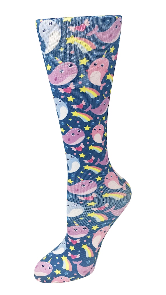 Cutieful Therapeutic Compression Socks Narwhals | Etsy