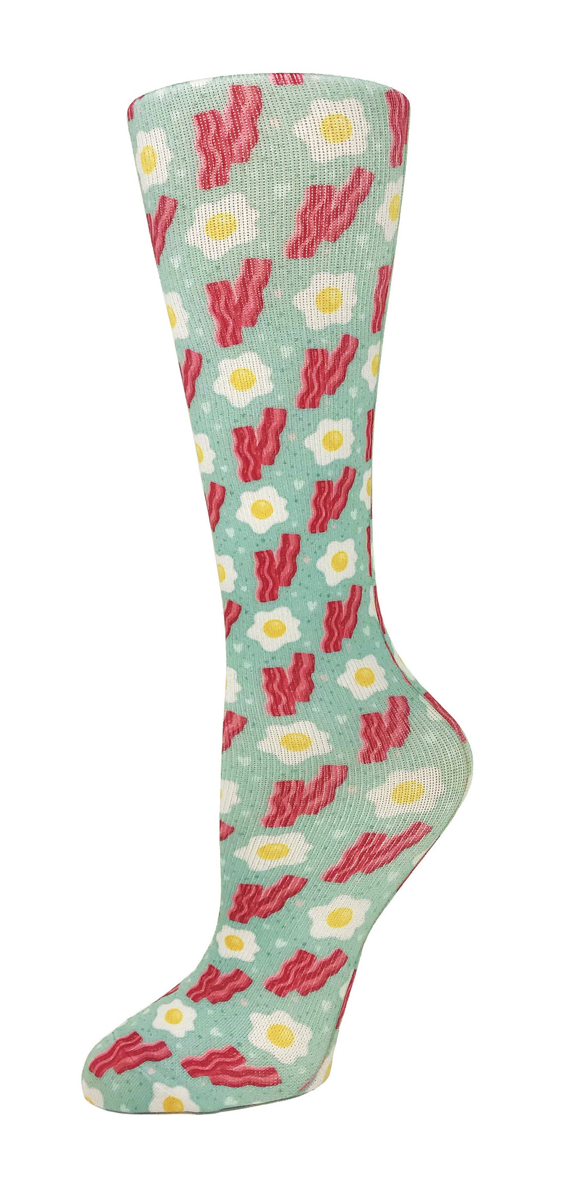 Cutieful Therapeutic Compression Socks - Bacon & Eggs - Etsy
