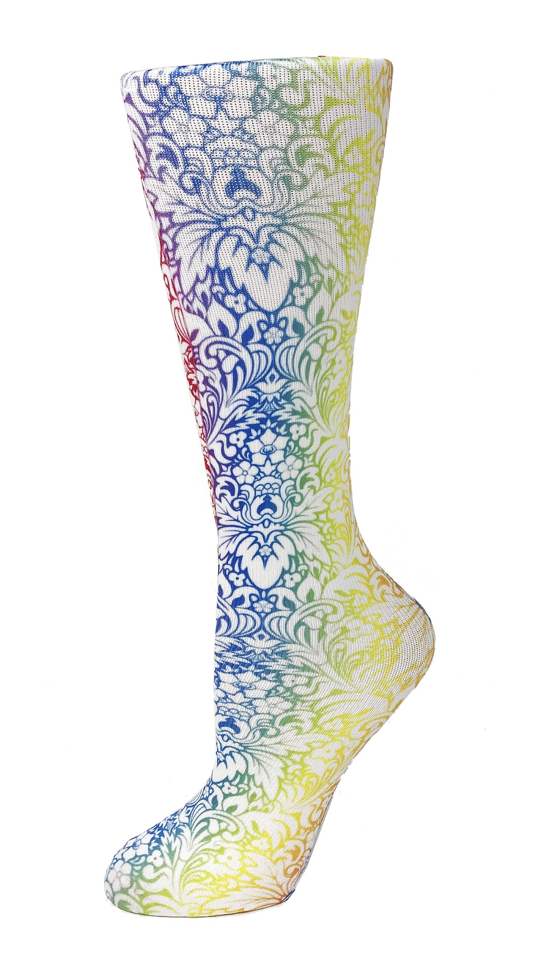 Cutieful Therapeutic Compression Socks - Floral Rainbow - Etsy