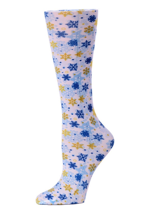 Cutieful Therapeutic Compression Socks Snowfall | Etsy