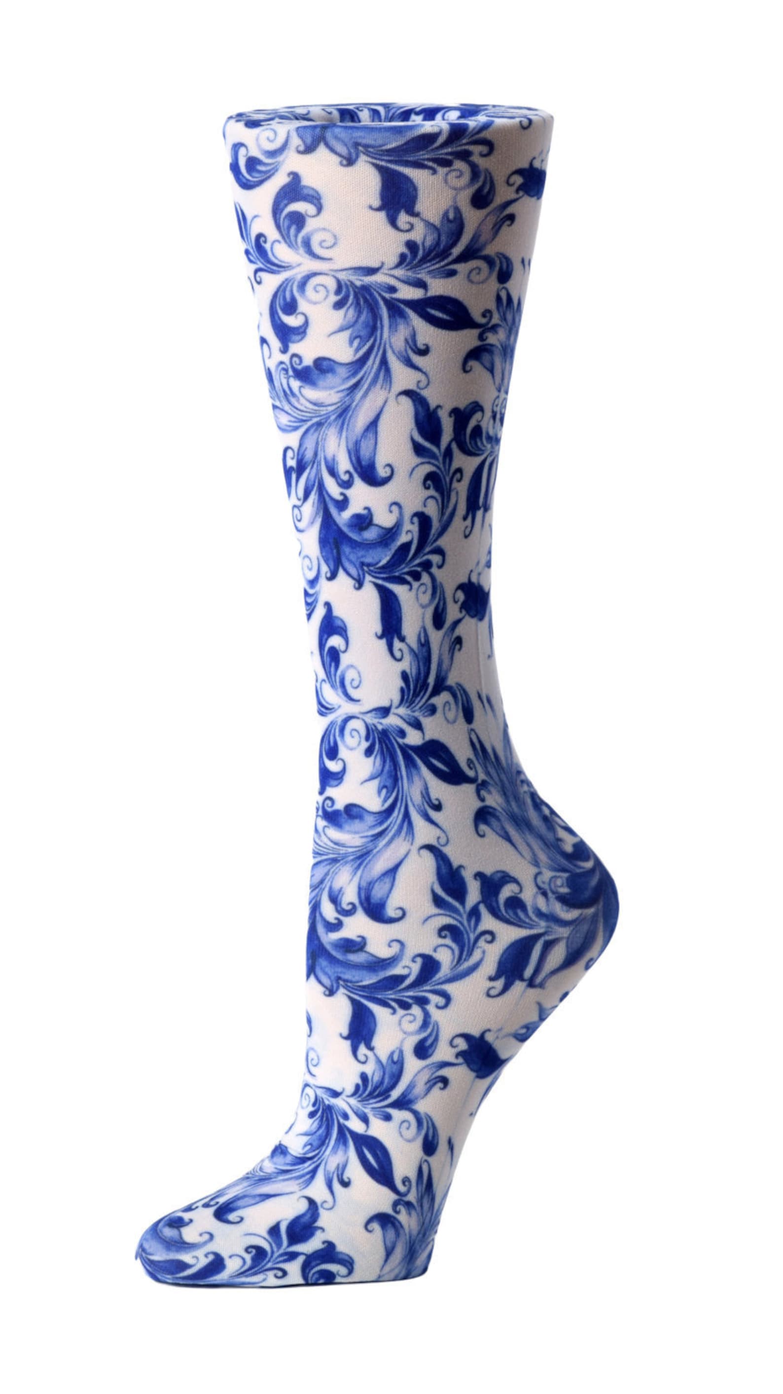 Cutieful Therapeutic Compression Socks - Blue Watercolor Flowers - Etsy