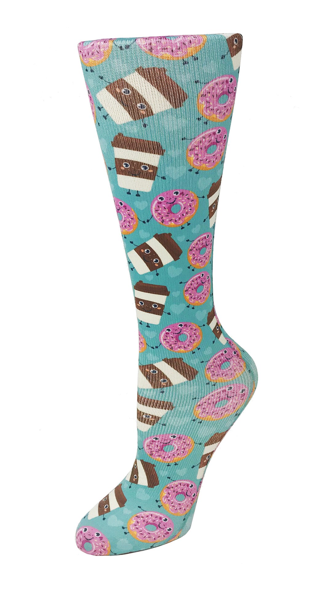 Cutieful Therapeutic Compression Socks Coffee & Donuts - Etsy