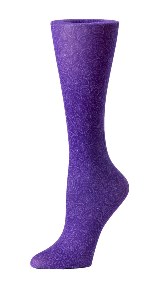 Cutieful Therapeutic Compression Socks Purple Paisley - Etsy