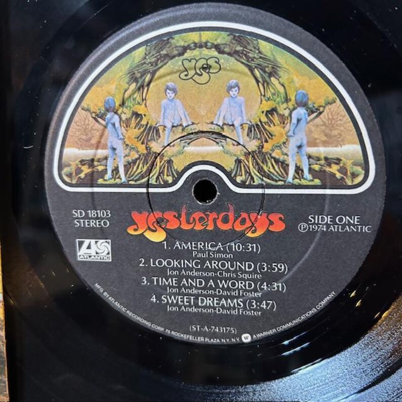 Yes-"yesterdays" Vintage Vinyl Record Album - Etsy