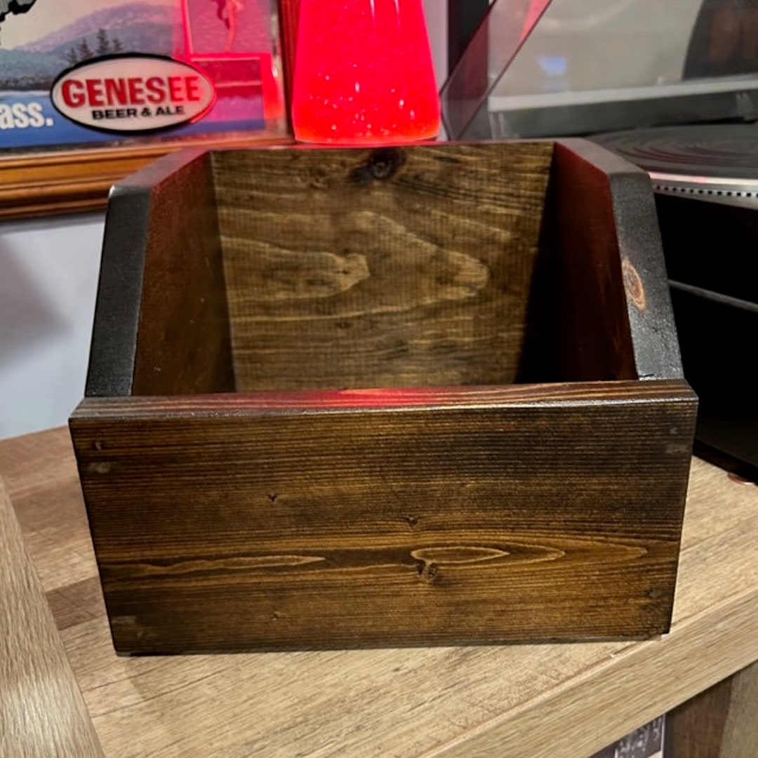 45 RPM 7 Vinyl Record Storage Case. Handmade Solid Wood Vinyl Record ...