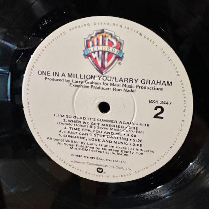 Larry Graham-"one in A Million" Vintage Vinyl Record Album - Etsy