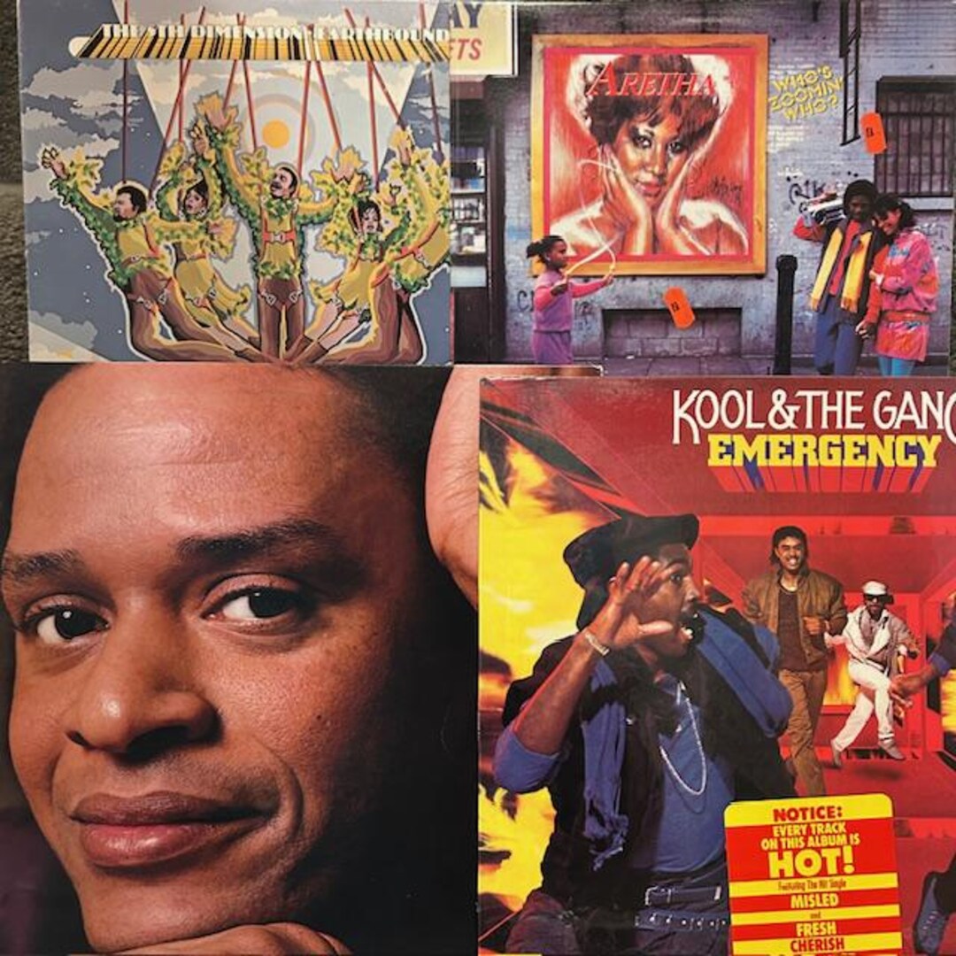 LOT of 4 R&B Vinyl Records. Kool and the Gang, Aretha Franklin, 5th ...