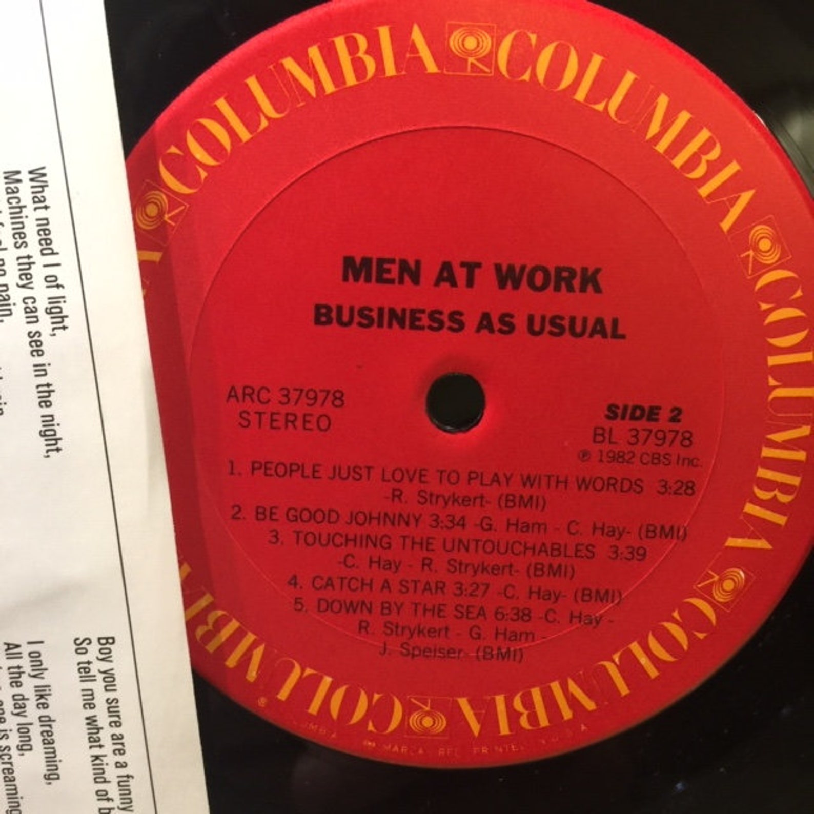 Men at Work-"business as Usual" Vintage Vinyl Record Album, "who Can It ...
