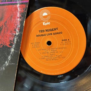Ted Nugent-"double Live Gonzo" Vintage Vinyl Hard Rock Record Album ...