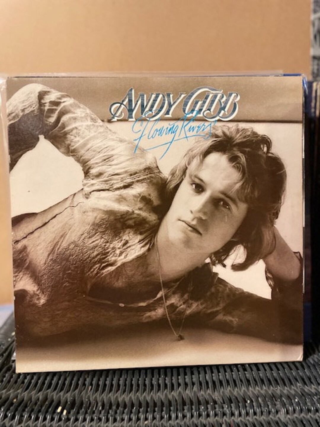 Andy Gibb-"flowing Rivers" Vintage Vinyl Disco Record Album. "i Just ...