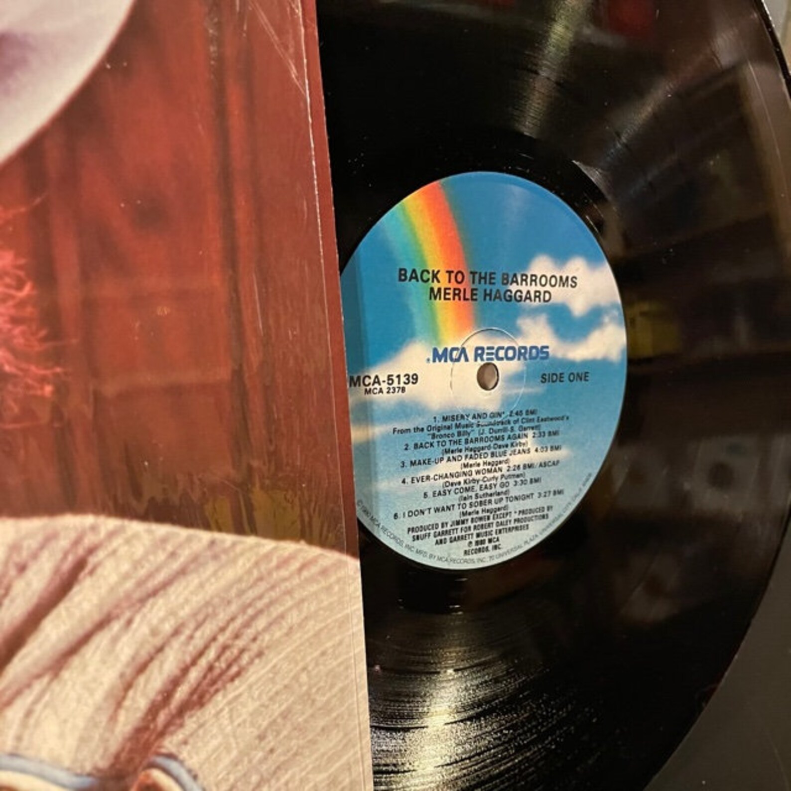 Merle Haggardback To The Barrooms Vintage Vinyl Country Record Album Etsy